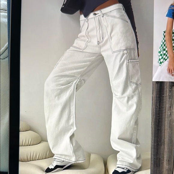 Lioness | Jeans | Womens Cream Cargo Pants | Poshmark